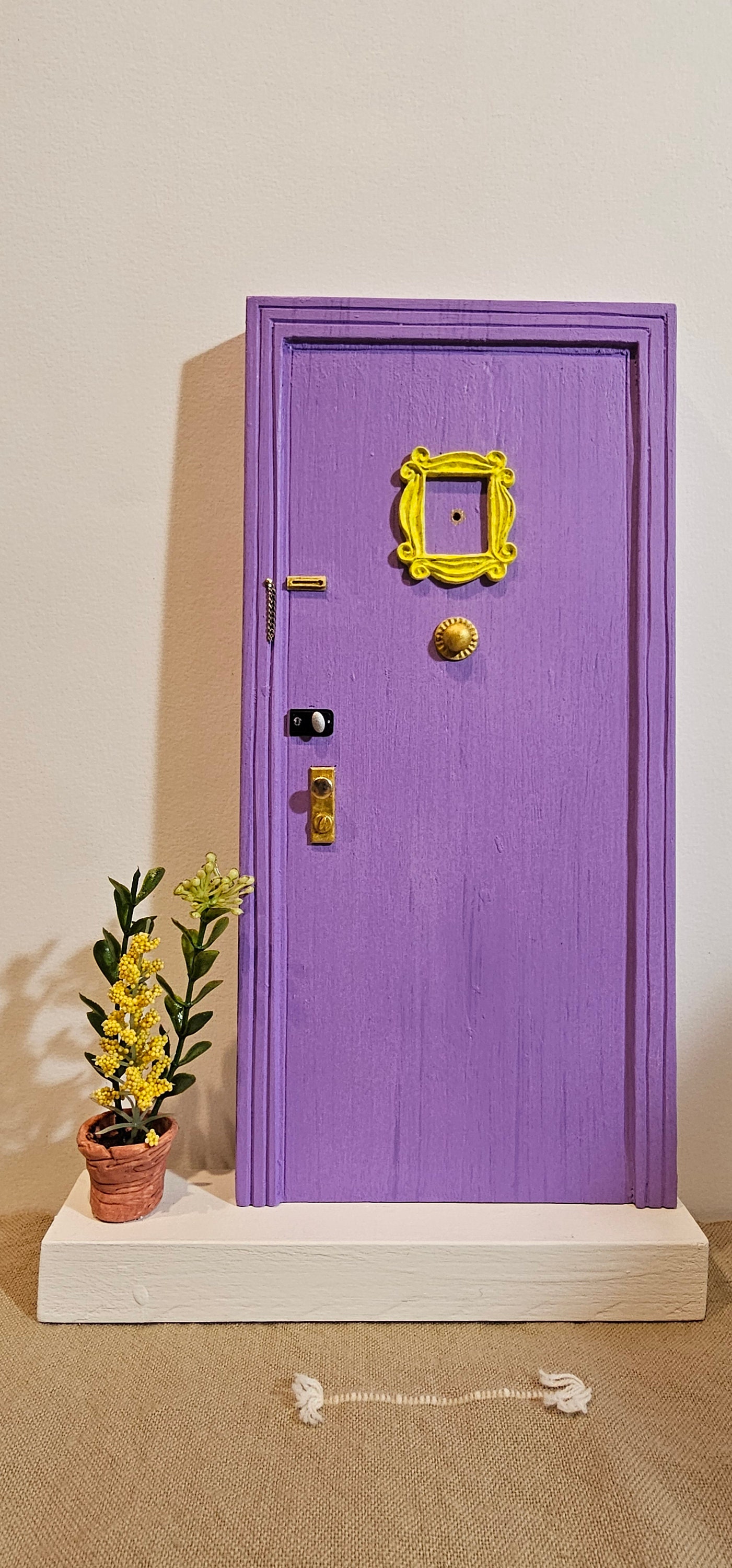 Friends' Door, Monica's Door, Miniature Door, Decoration, Purple Door ...