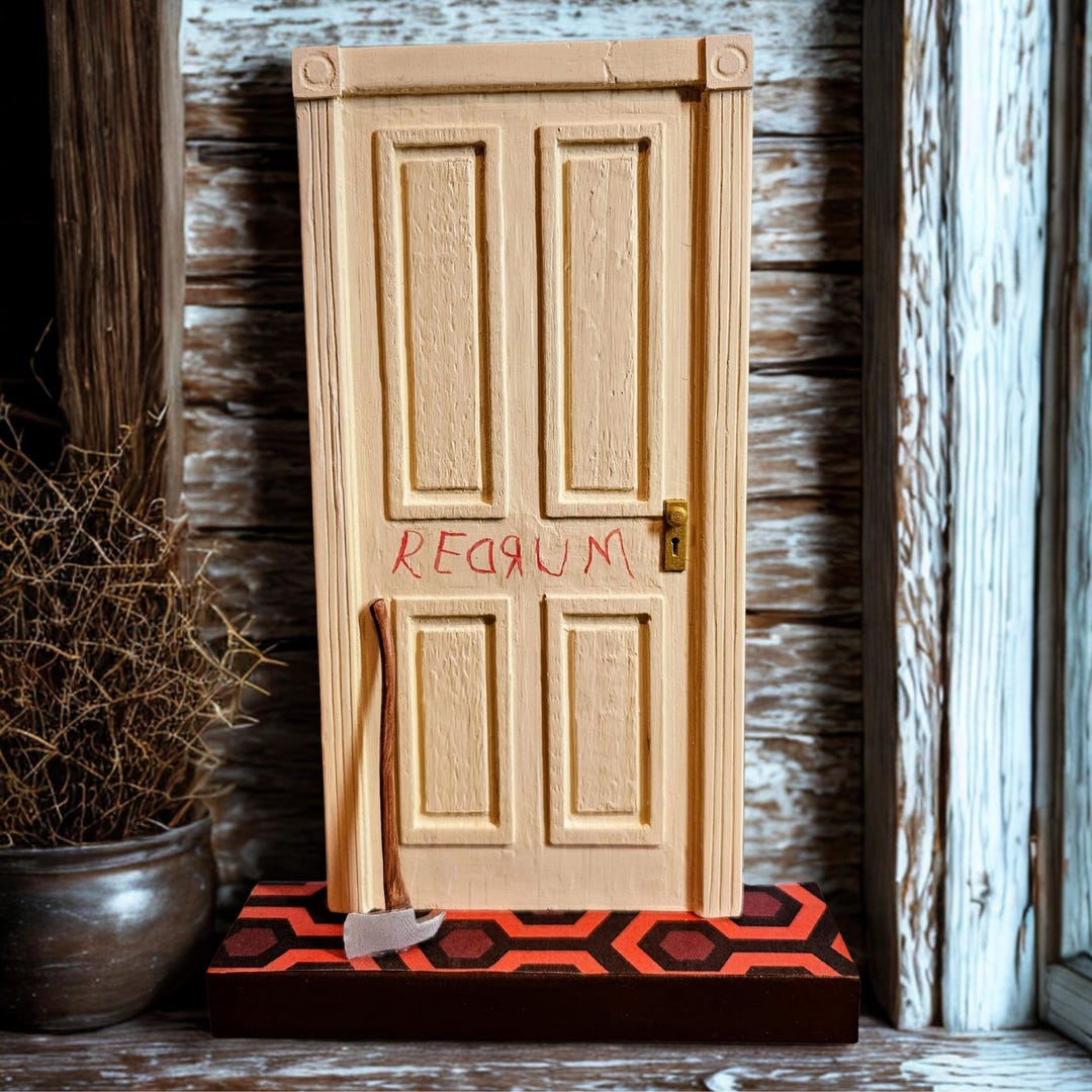 THE SHINING Miniature Door - Handmade Wooden Horror Door - REDRUM - Etsy