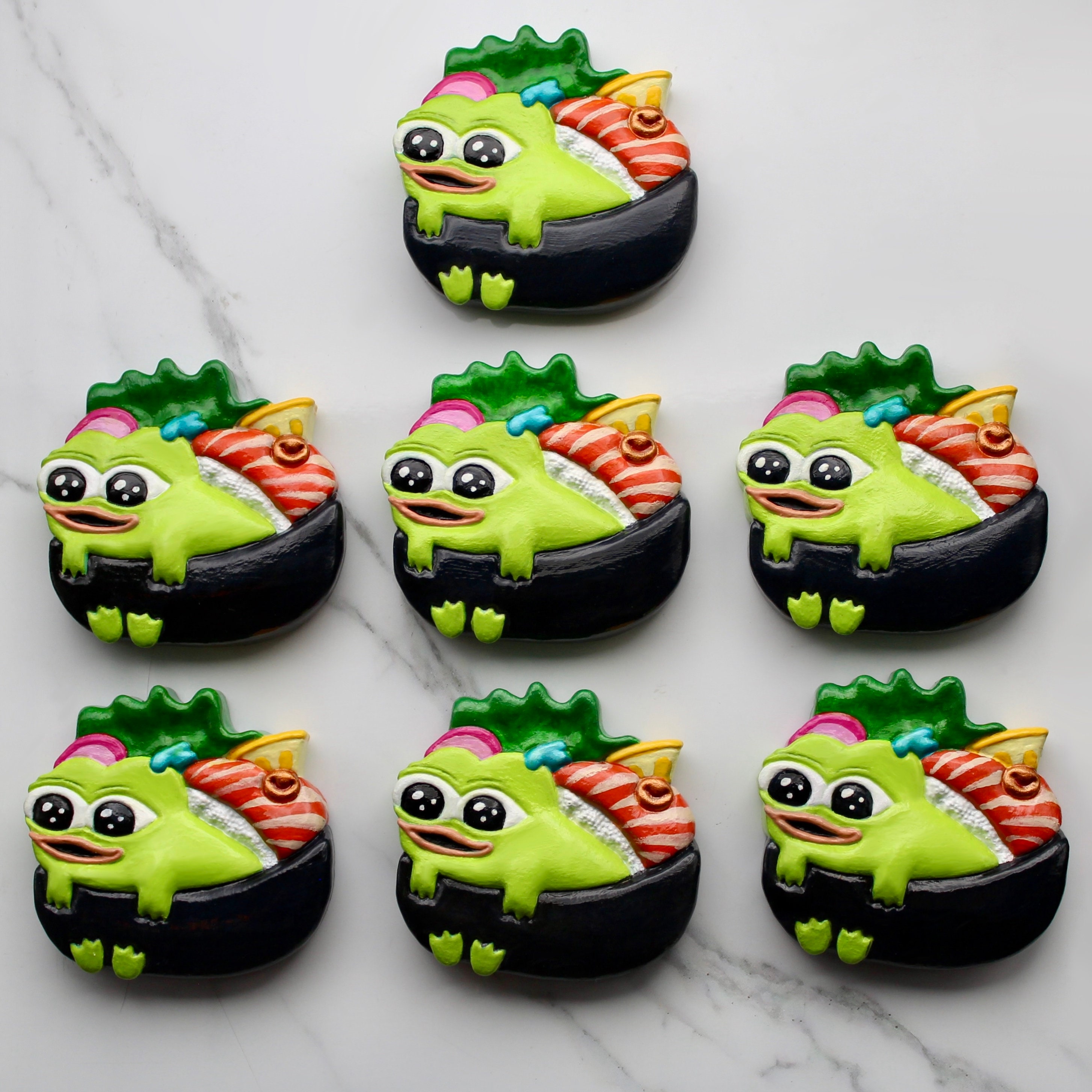 Peepo Pepe Frog Sushi Magnet - Etsy
