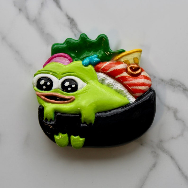 Peepo Pepe Frog Sushi Magnet - Etsy