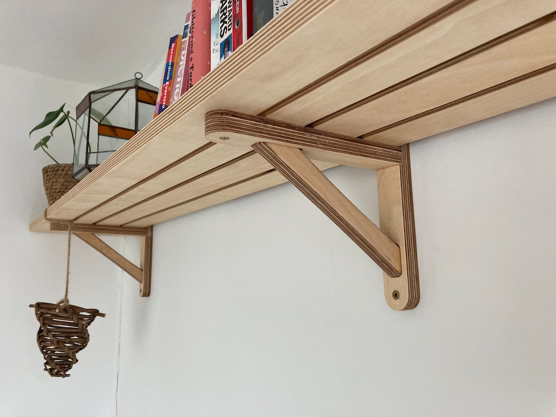 Contemporary Birch Plywood Shelf Bracket - Etsy