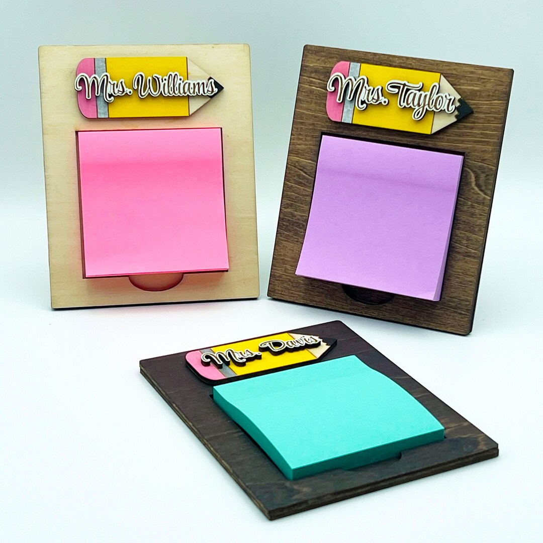 Post It Note Holder - Sticky Note Holder for Teacher Appreciation Gift ...