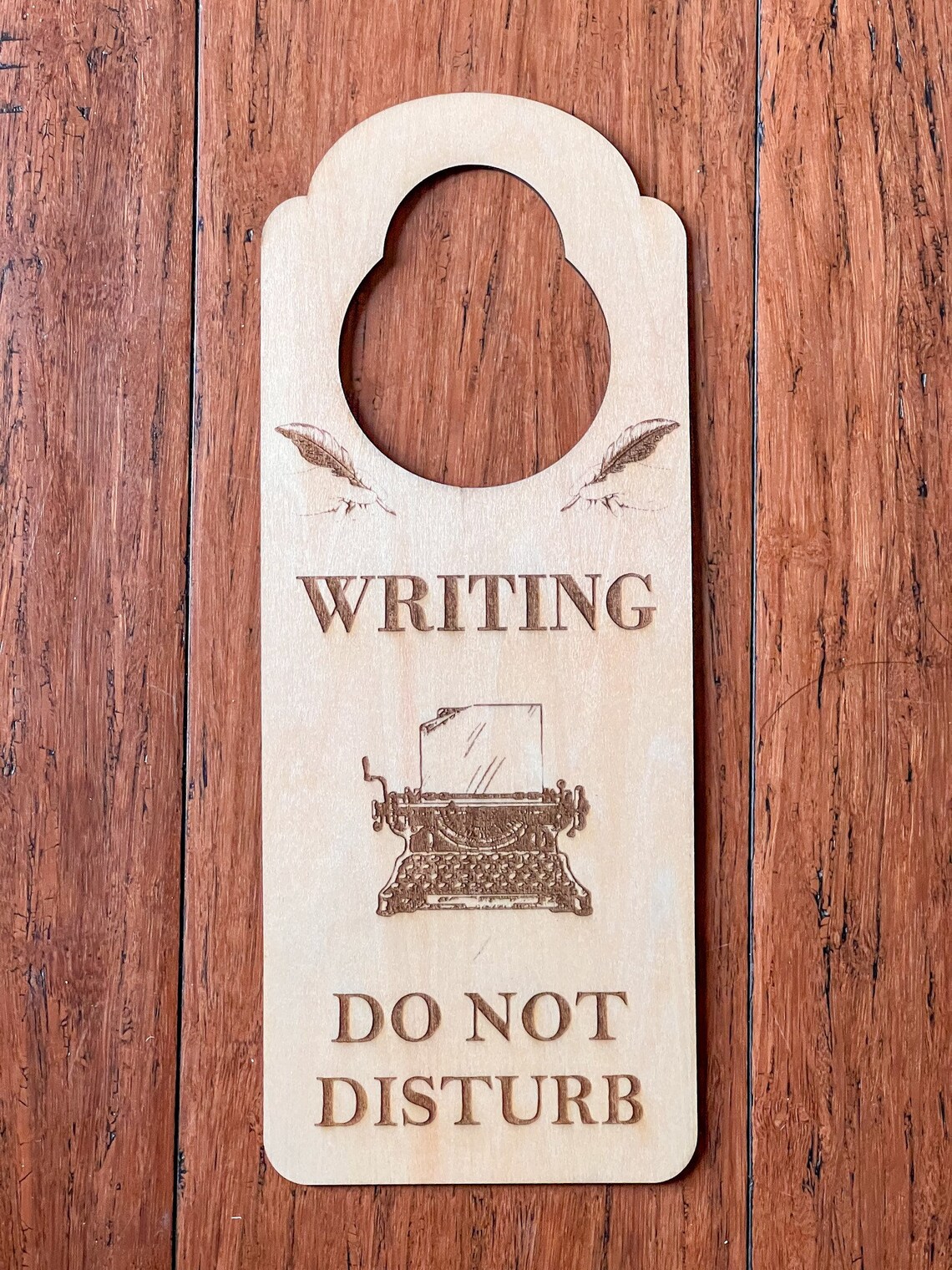 Writing Do Not Disturb Wooden Door Hanger - Funny Writer Gift - Etsy