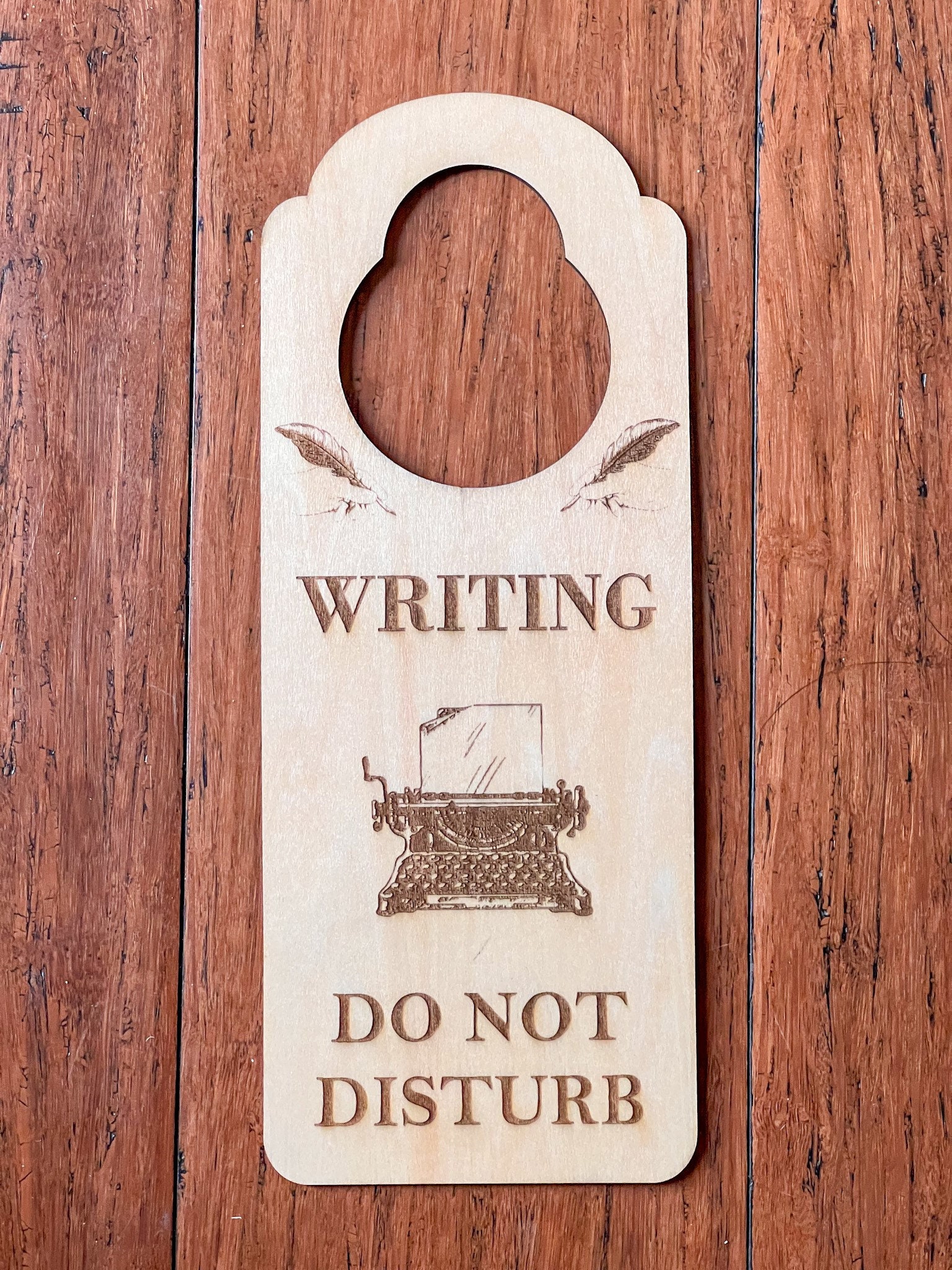 Writing Do Not Disturb Wooden Door Hanger - Funny Writer Gift - Etsy