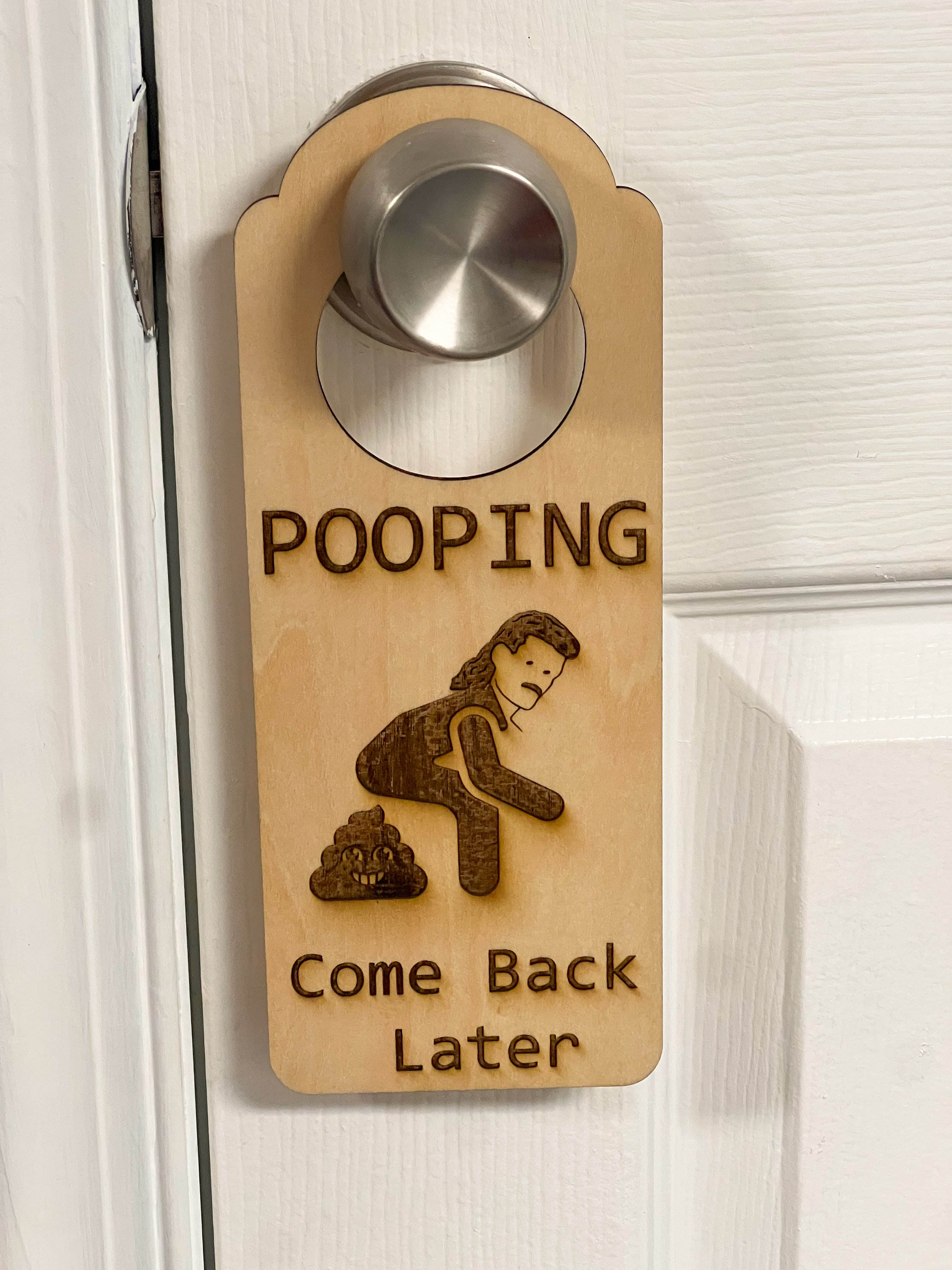 Pooping Door Tag Come Back Later gag Gift Do Not Disturb Sign Funny - Etsy