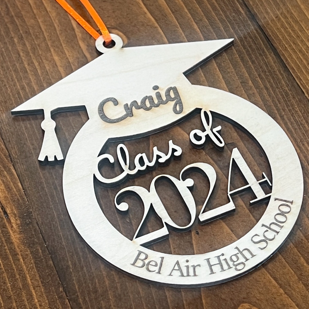 2024 Graduation Custom Ornament Name and School Engraved Class of 2024 ...