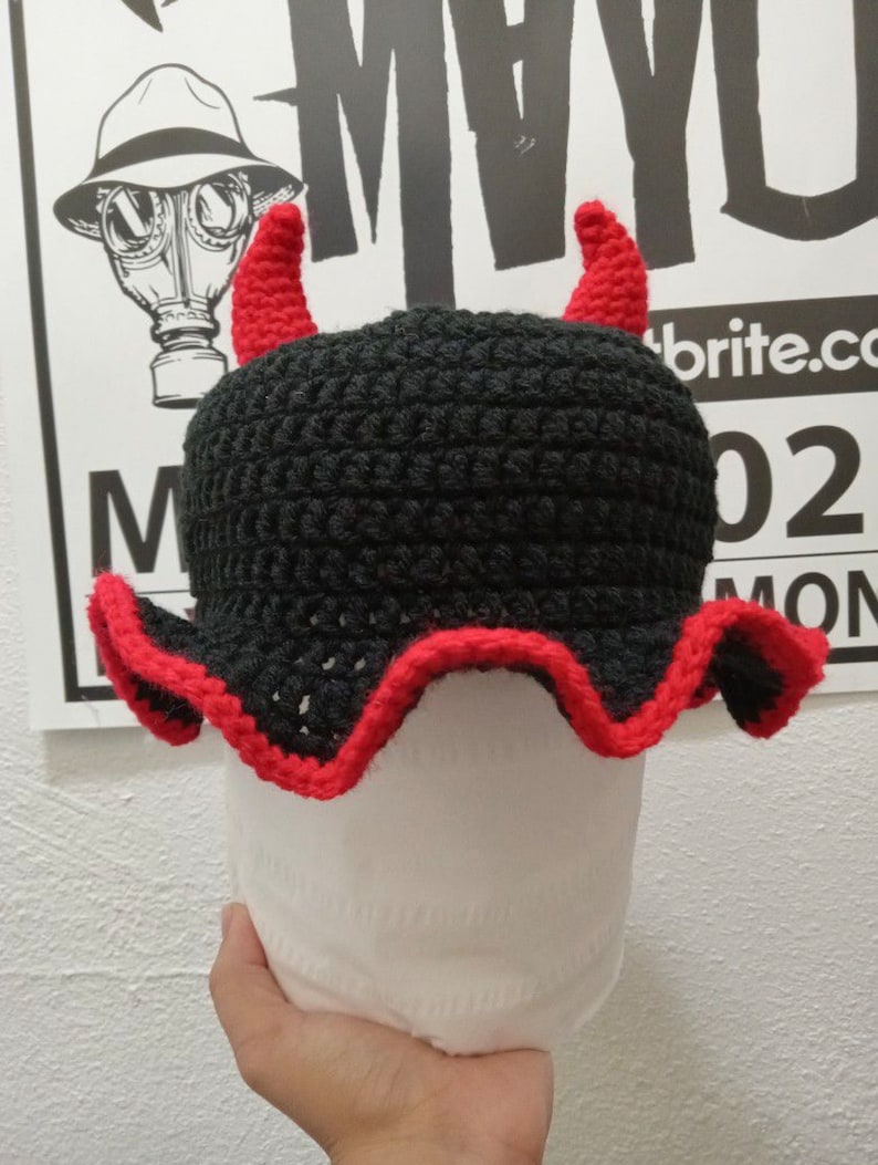 Devil Crochet Bucket Hat - Etsy