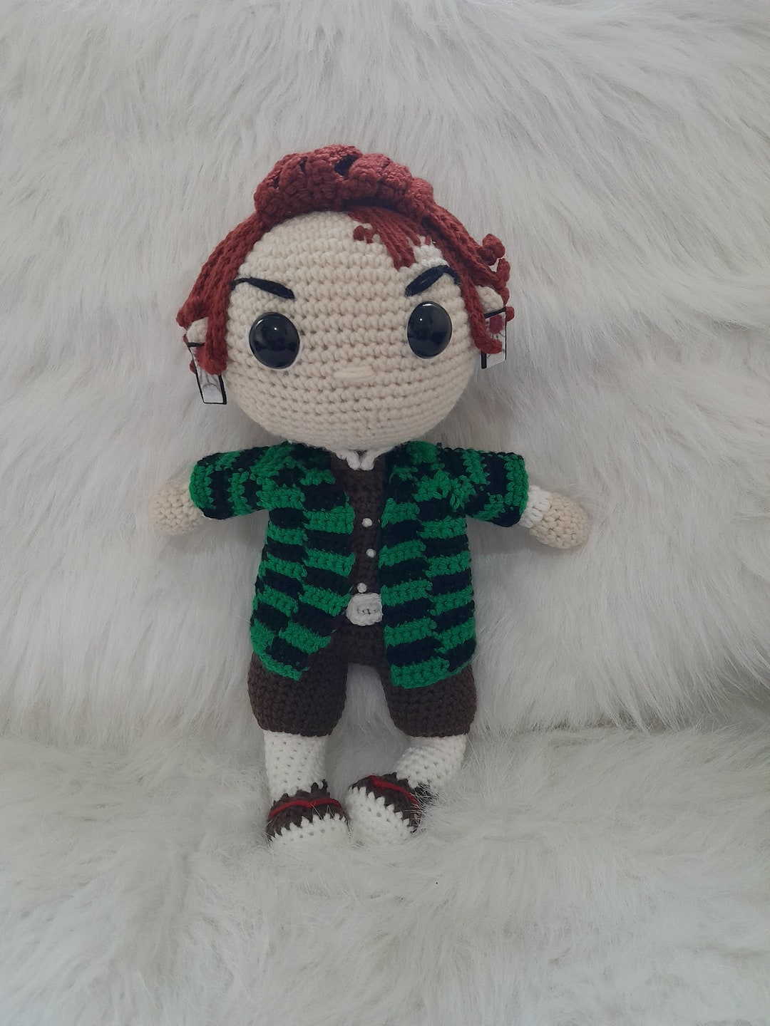 Tanjiro Crochet Plushie - Etsy