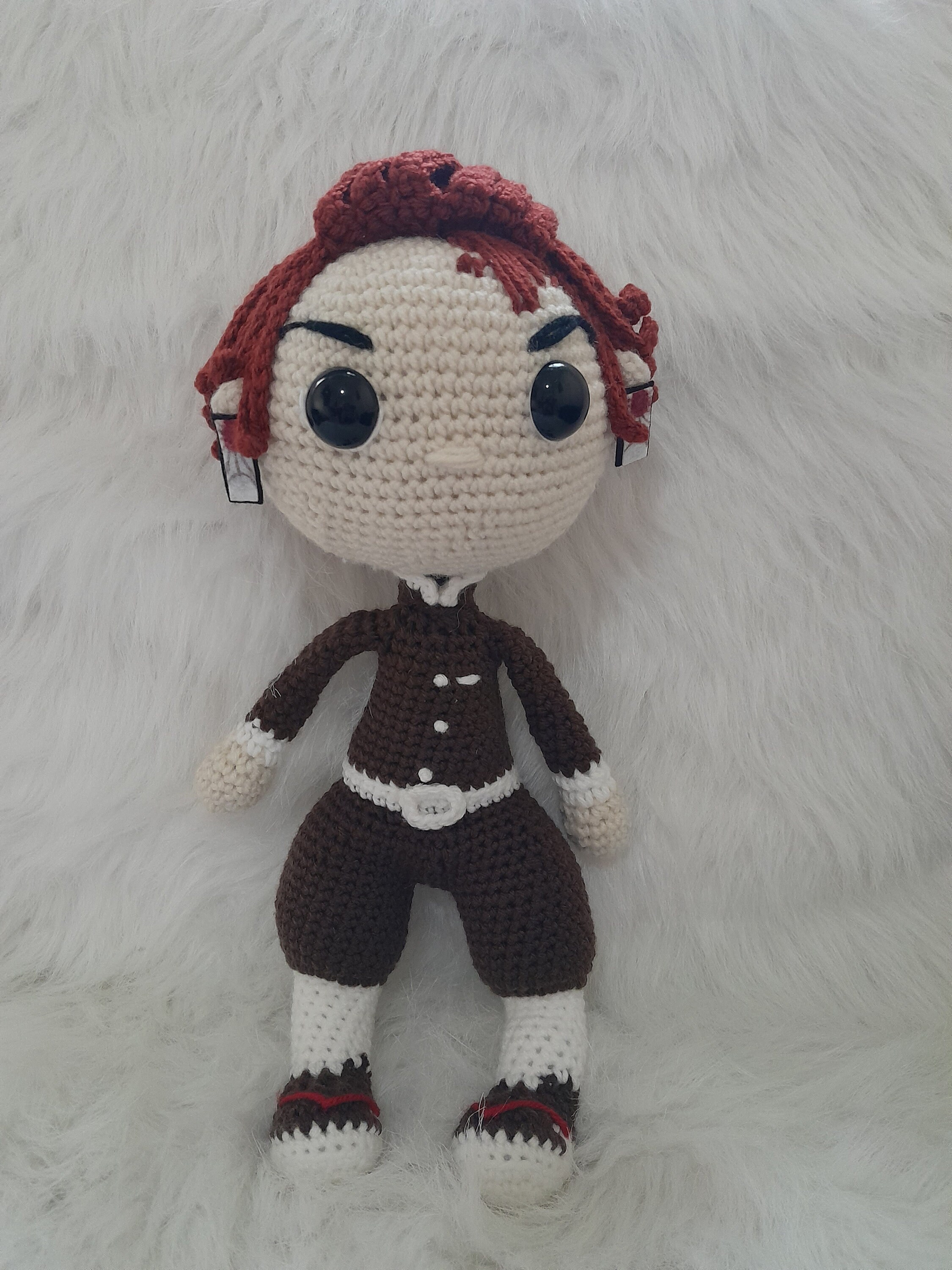 Tanjiro Crochet Plushie - Etsy