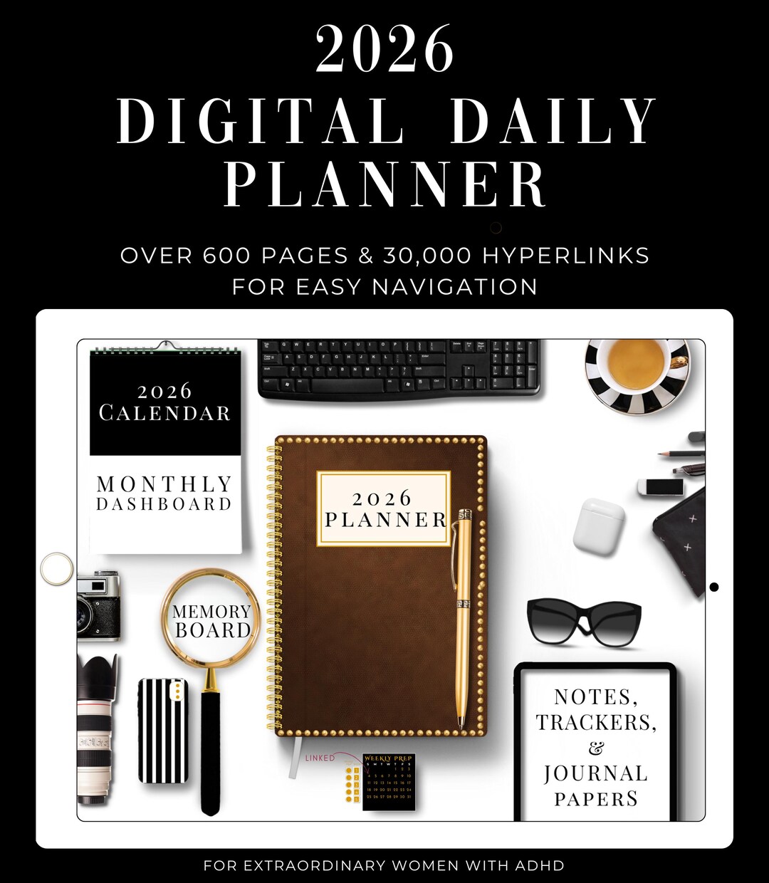 Adult ADHD Planner, Goodnotes Digital Planner, Weekly Planner ...
