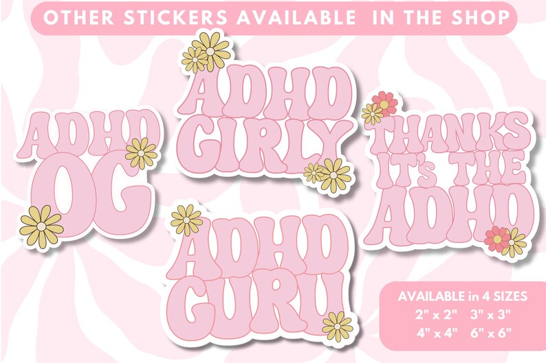Thanks It's the ADHD Sticker, Funny Sticker for ADHD Mental Health ...