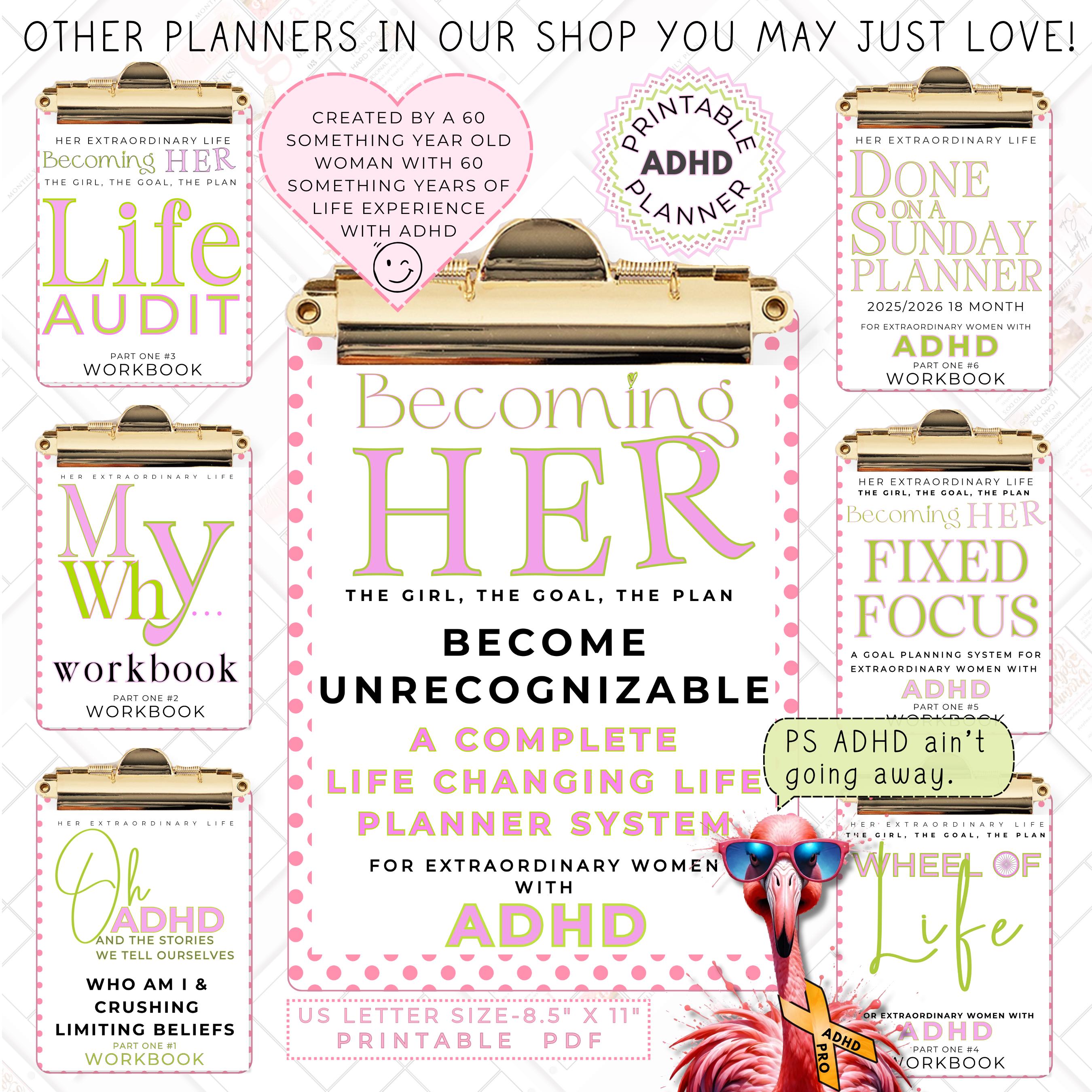 ADHD Planner, Life Organizer, Family Information Sheets for Life Binder ...