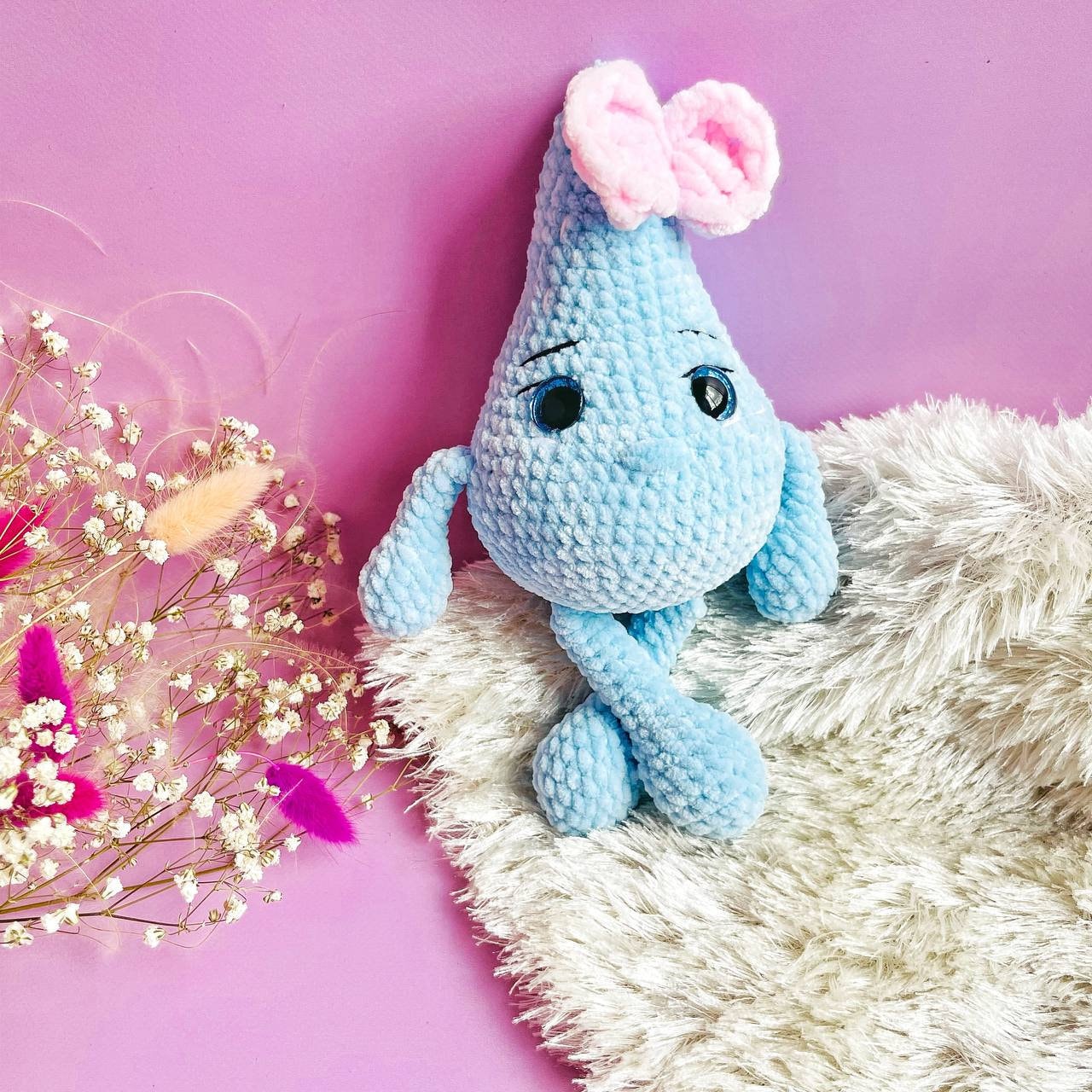 Crochet Pattern Water Drop Pdf Pattern Adorable Plush Toy Water Rain ...