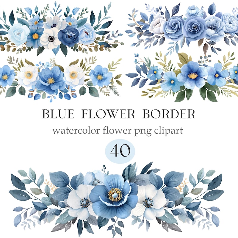 Wallpaper Border Blue And - Etsy UK