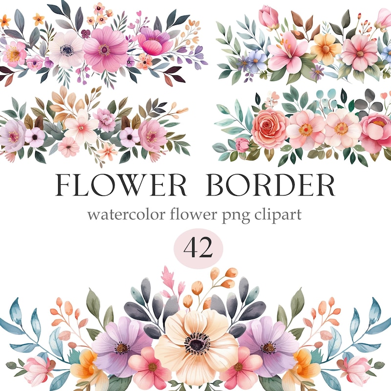 Spring Flower Borders - Etsy