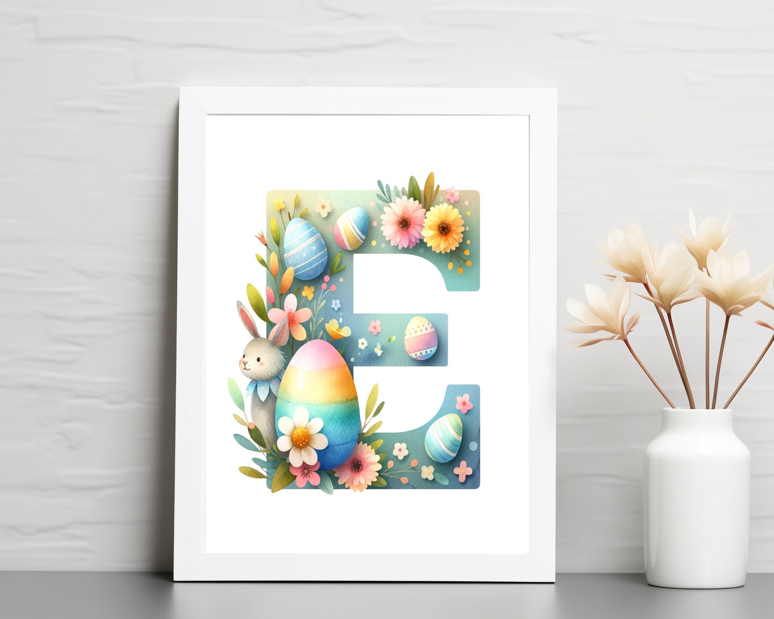 Easter Alphabet Clipart, Watercolor Easter PNG, Cute Easter Letters ...