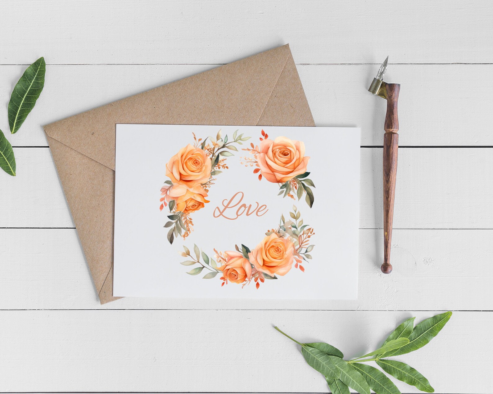 Orange Rose PNG Clipart, Watercolor Orange Rose Clipart Bundle, Rose ...