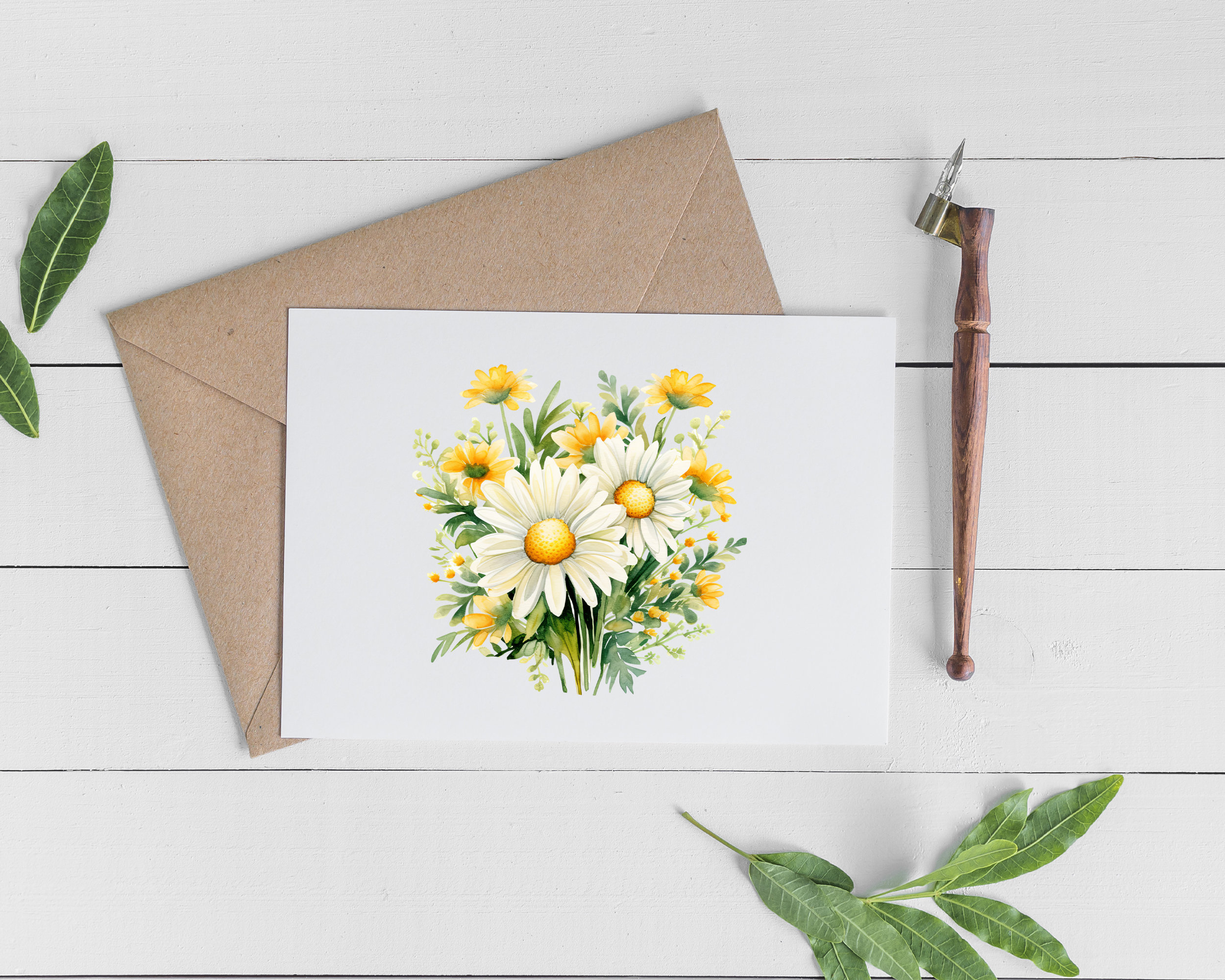 Daisy PNG, Watercolor Daisy Clipart Bundle, Daisy Flower Bouquet ...