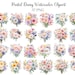 Pastel Daisy Watercolor Clipart, Daisy PNG Bundle, Daisy Bouquet Wreath ...