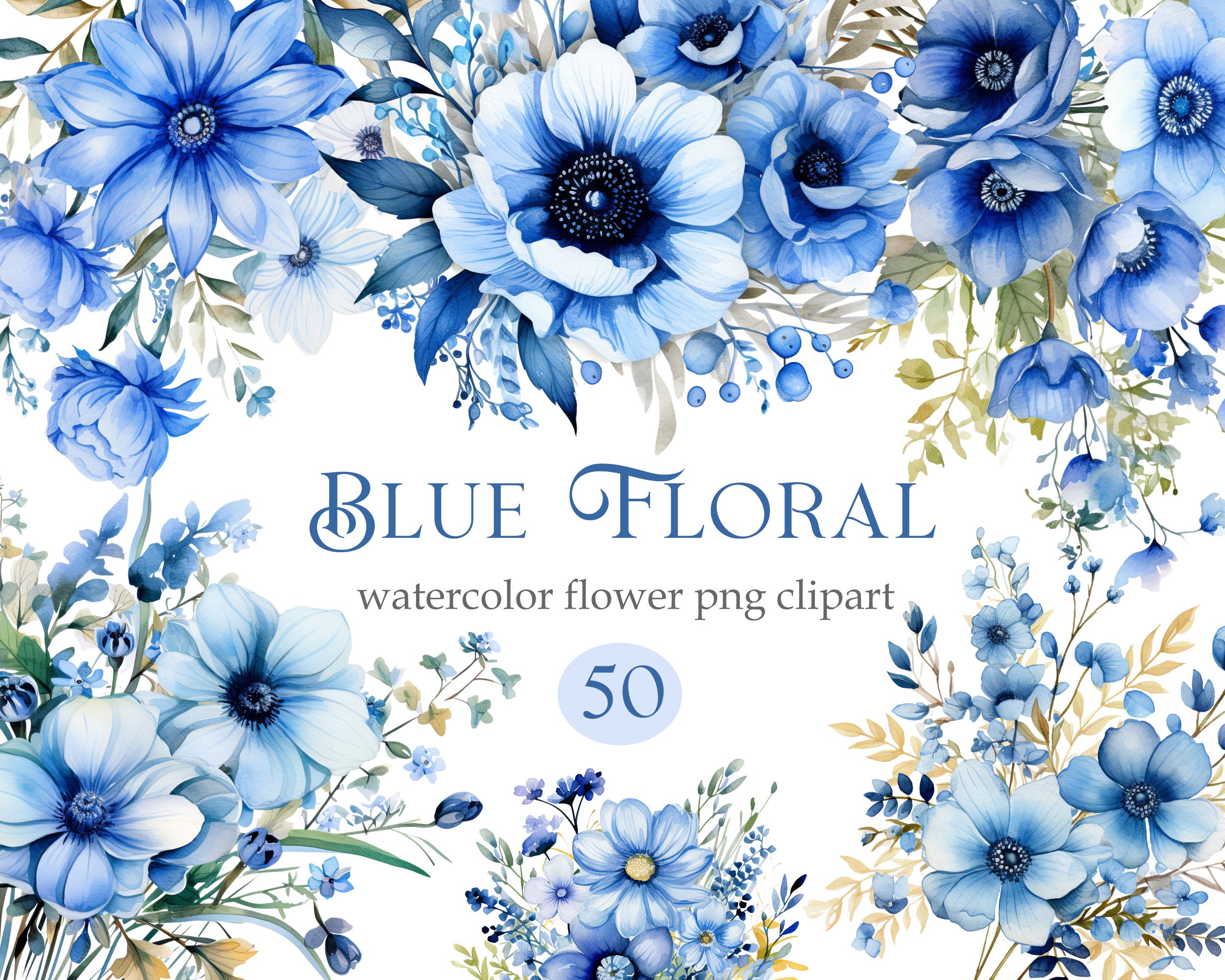 Clipart Blue Flower