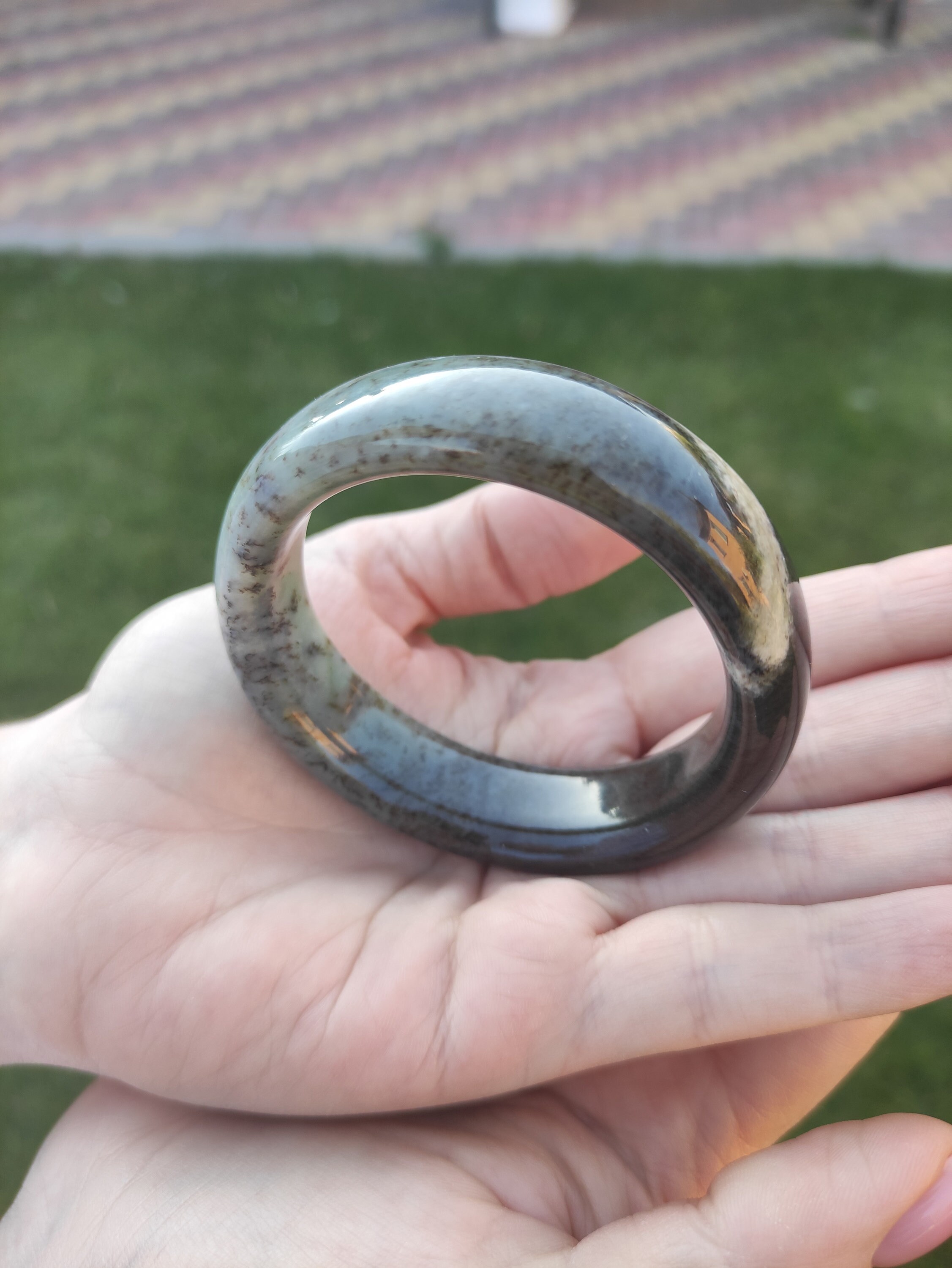 Jade Bangles, Jade Bracelet, Natural Jade, Handmade Jewelry, Solid Jade ...