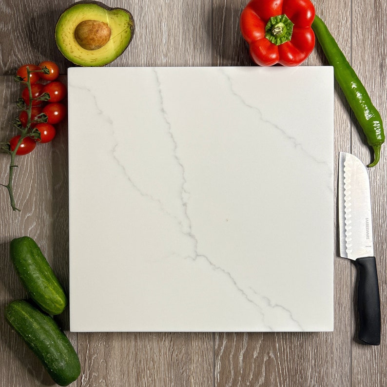 Calacatta Quartz Charcuterie Board: Luxury Marble Cheese Board - Etsy
