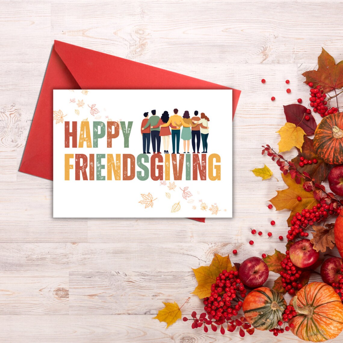 Printable Thanksgiving Card, Friendsgiving, Happy Thanksgiving, for ...