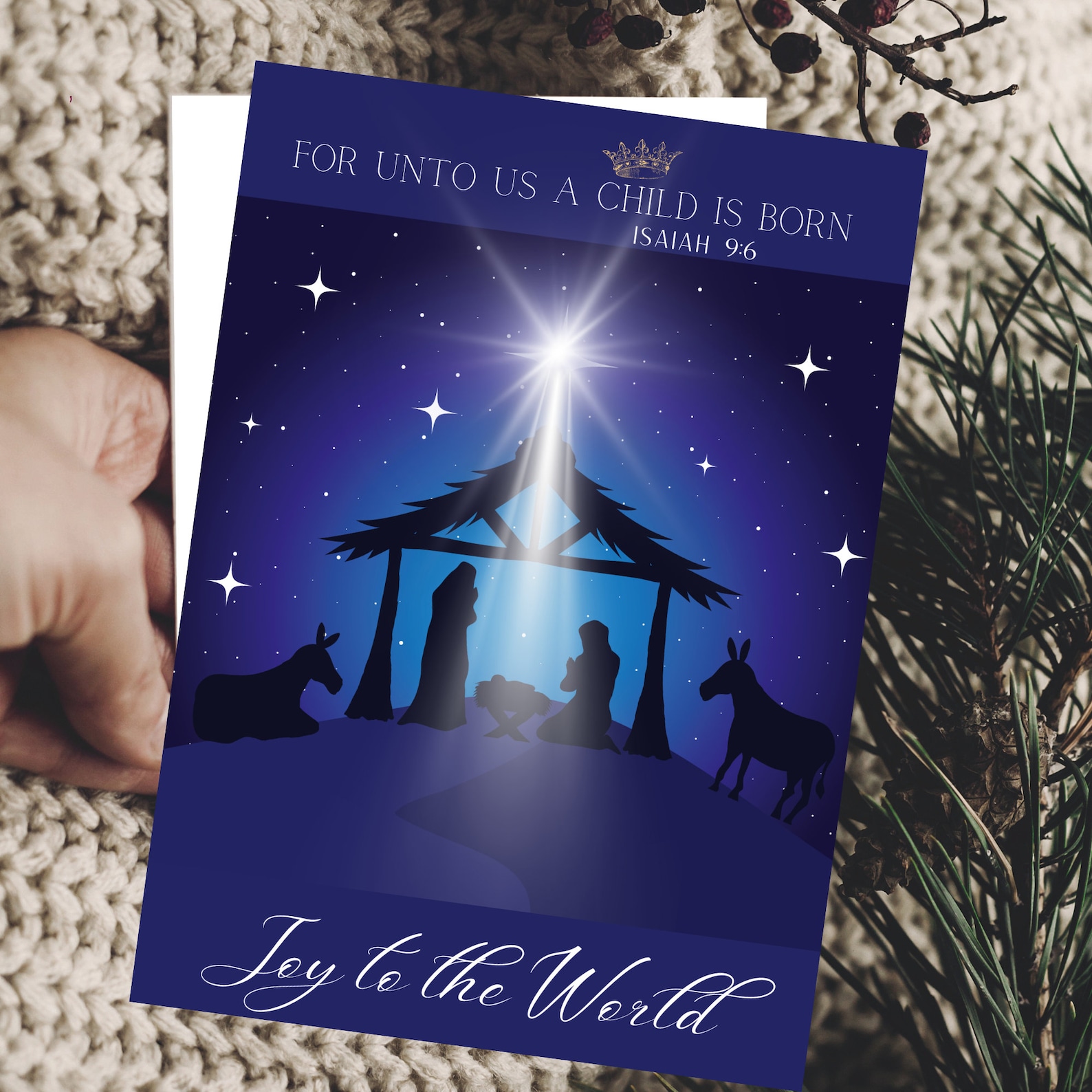 Nativity Scene Christmas Card | Printable | Mary and Joseph | Christian ...