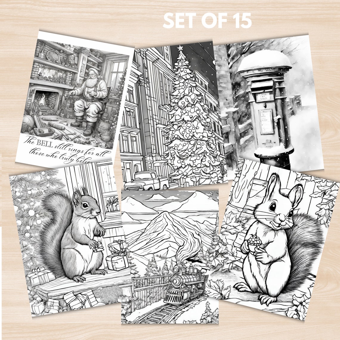 Christmas Coloring Pages for Adults Winter Holiday train Gingerbread ...