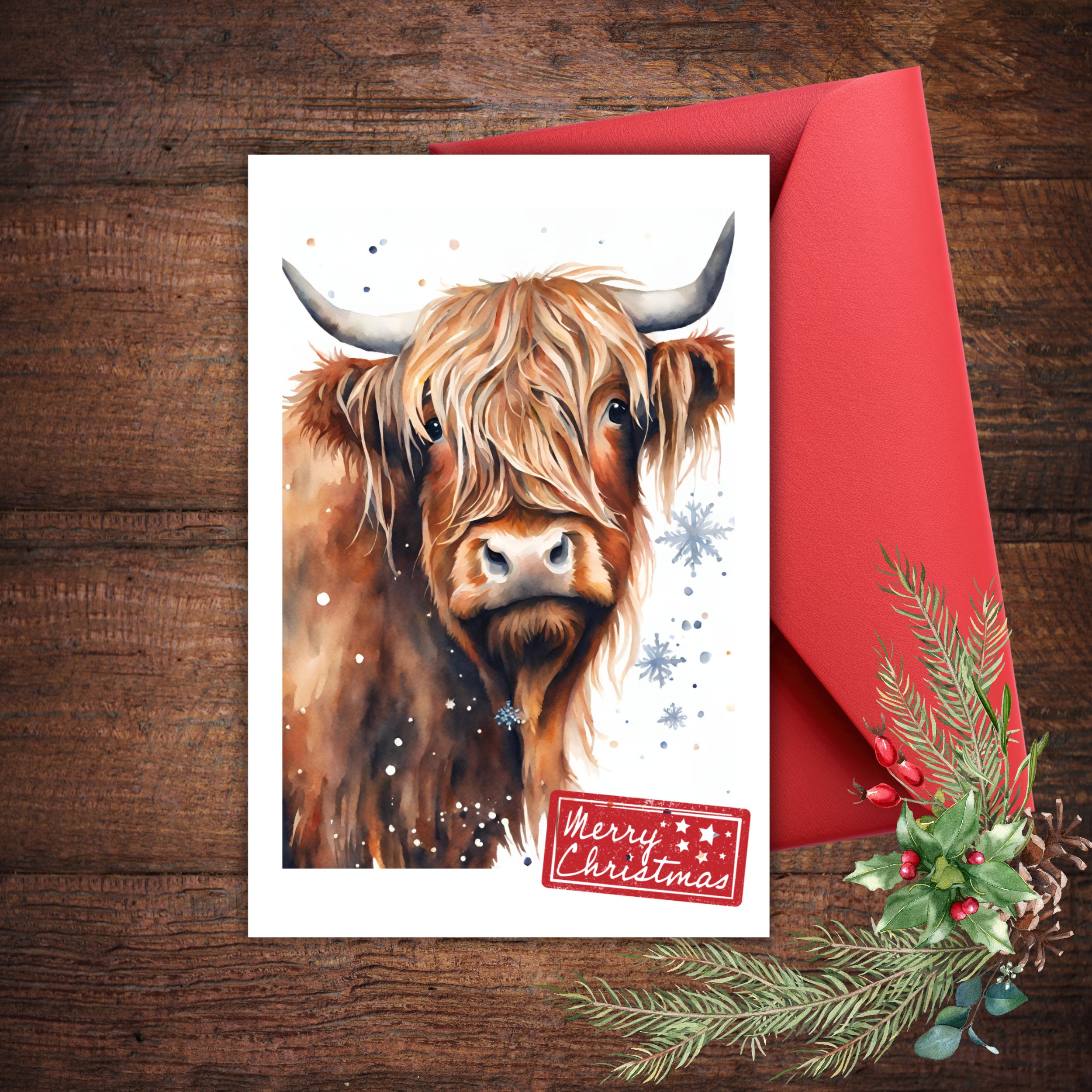 Farm Animal Christmas Card Bundle Farm Yard Barn Animal instant ...
