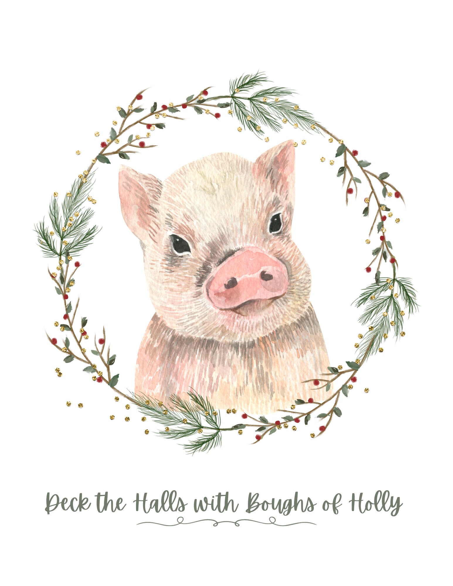 Christmas Farm Animals Cards | Barn Animals | Farm Christmas Card ...