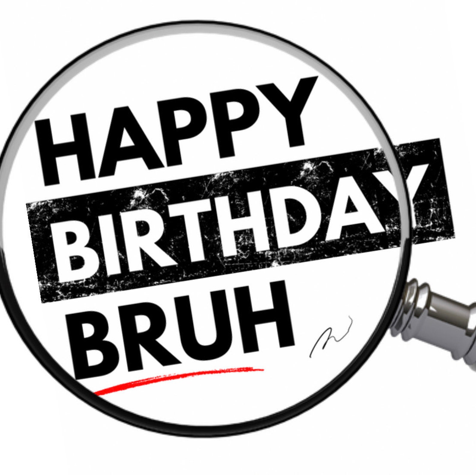 Funny Birthday Card for Him: Happy Birthday Bruh (digital Download) - Etsy