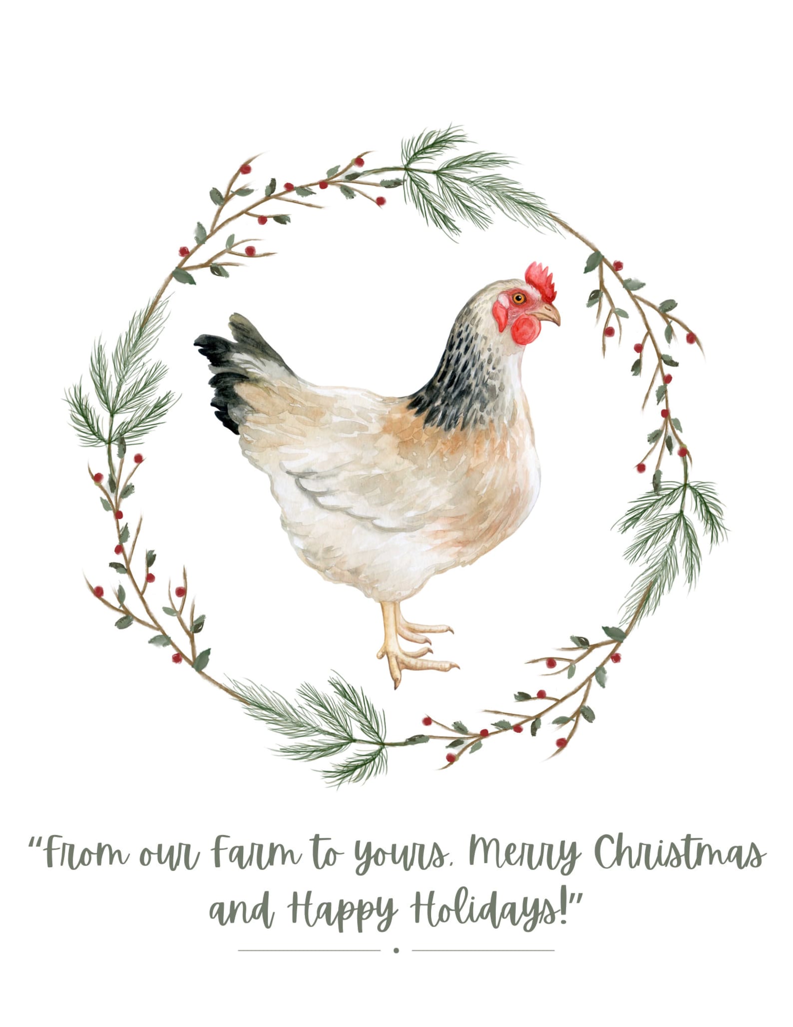 Christmas Farm Animals Cards | Barn Animals | Farm Christmas Card ...