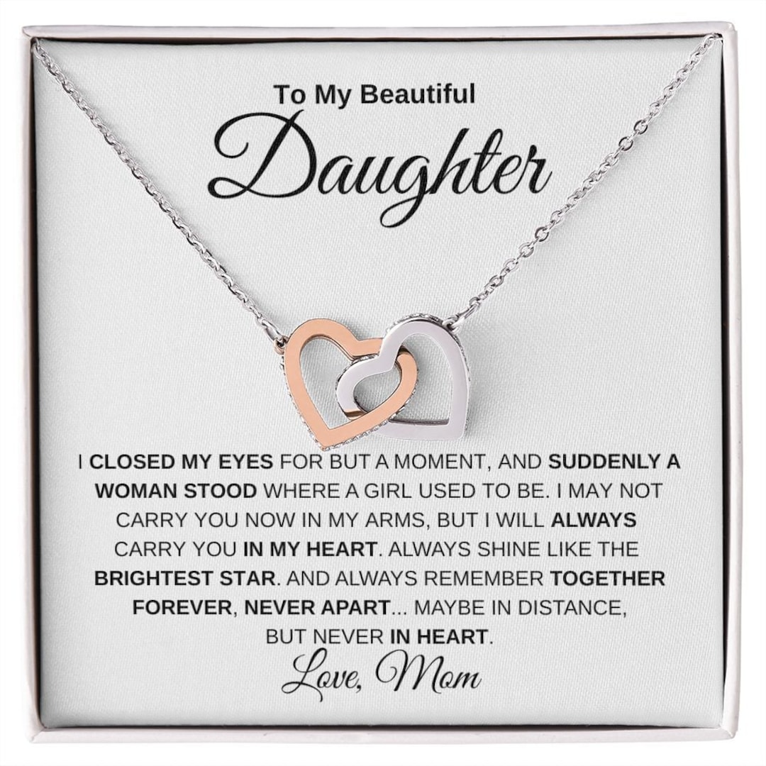 To My Daughter From Mom | Interlocking Hearts Necklace | I Closed My ...