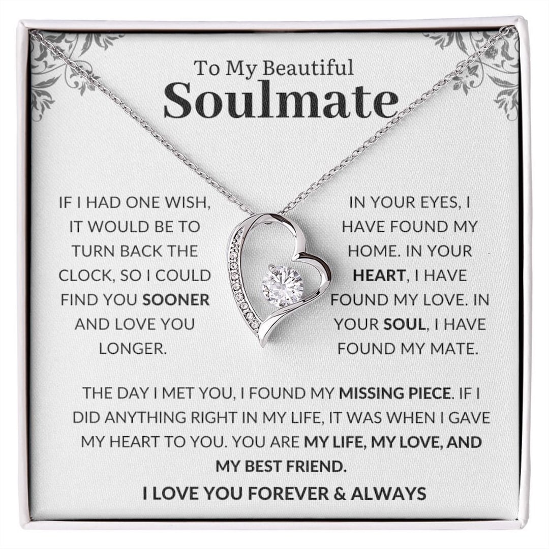 To My Beautiful Soulmate | Forever Love Necklace - Etsy