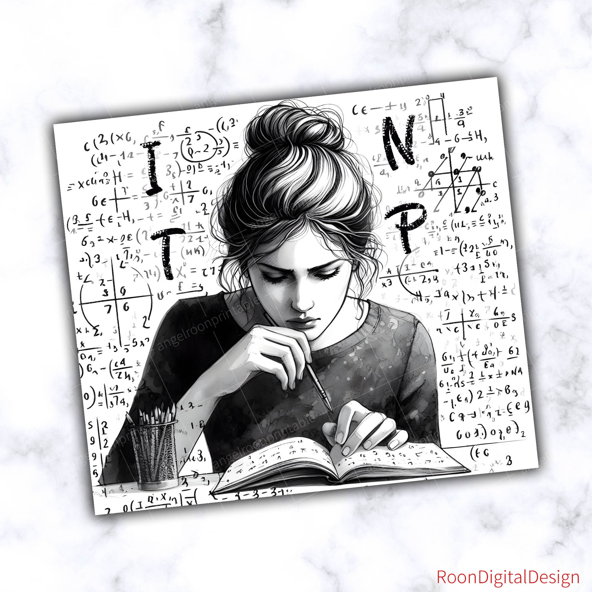 MBTI Personality INTP Logician 20oz Skinny Tumbler Sublimation Design ...