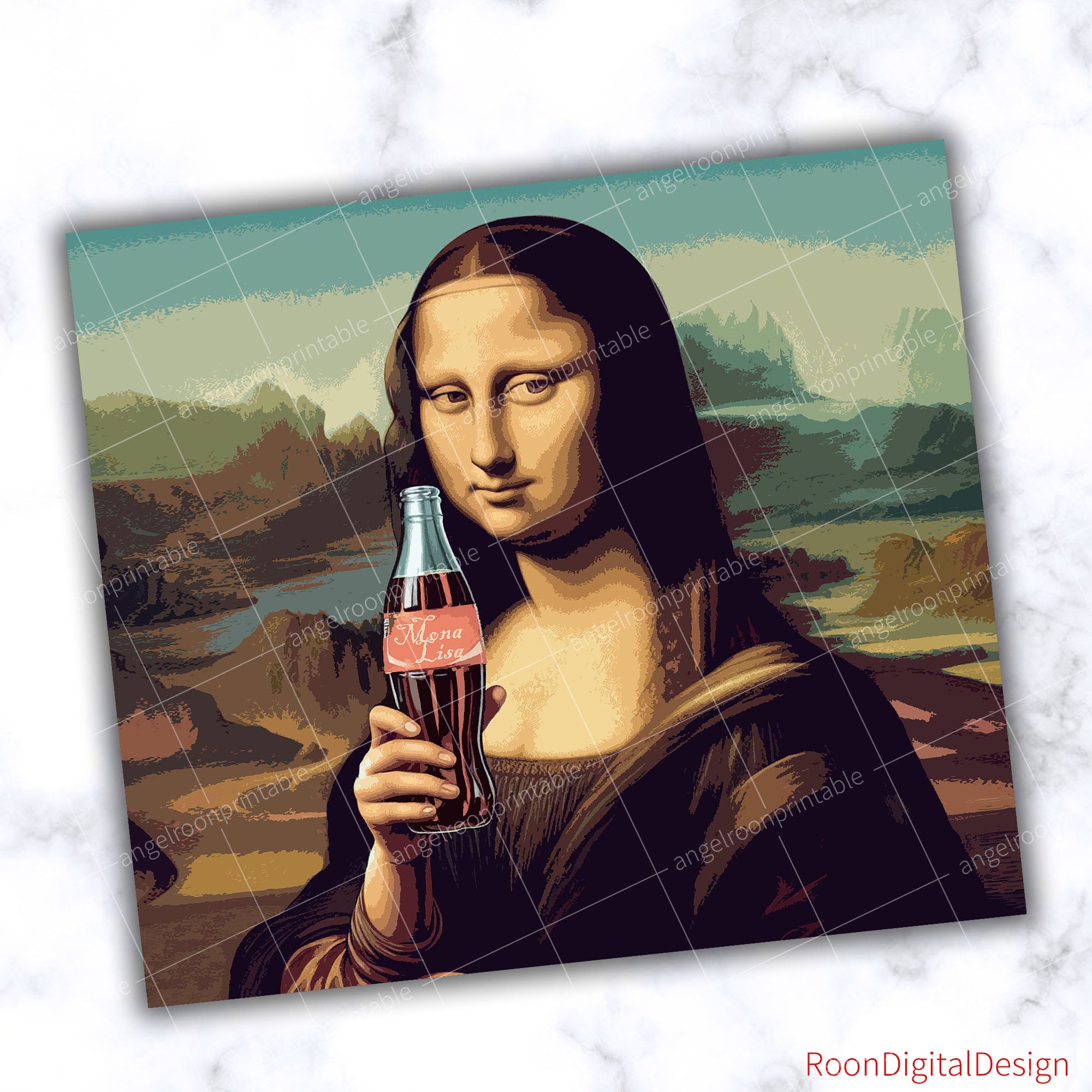 Mona Lisa Coke 20oz Skinny Tumbler Sublimation Funny - Etsy