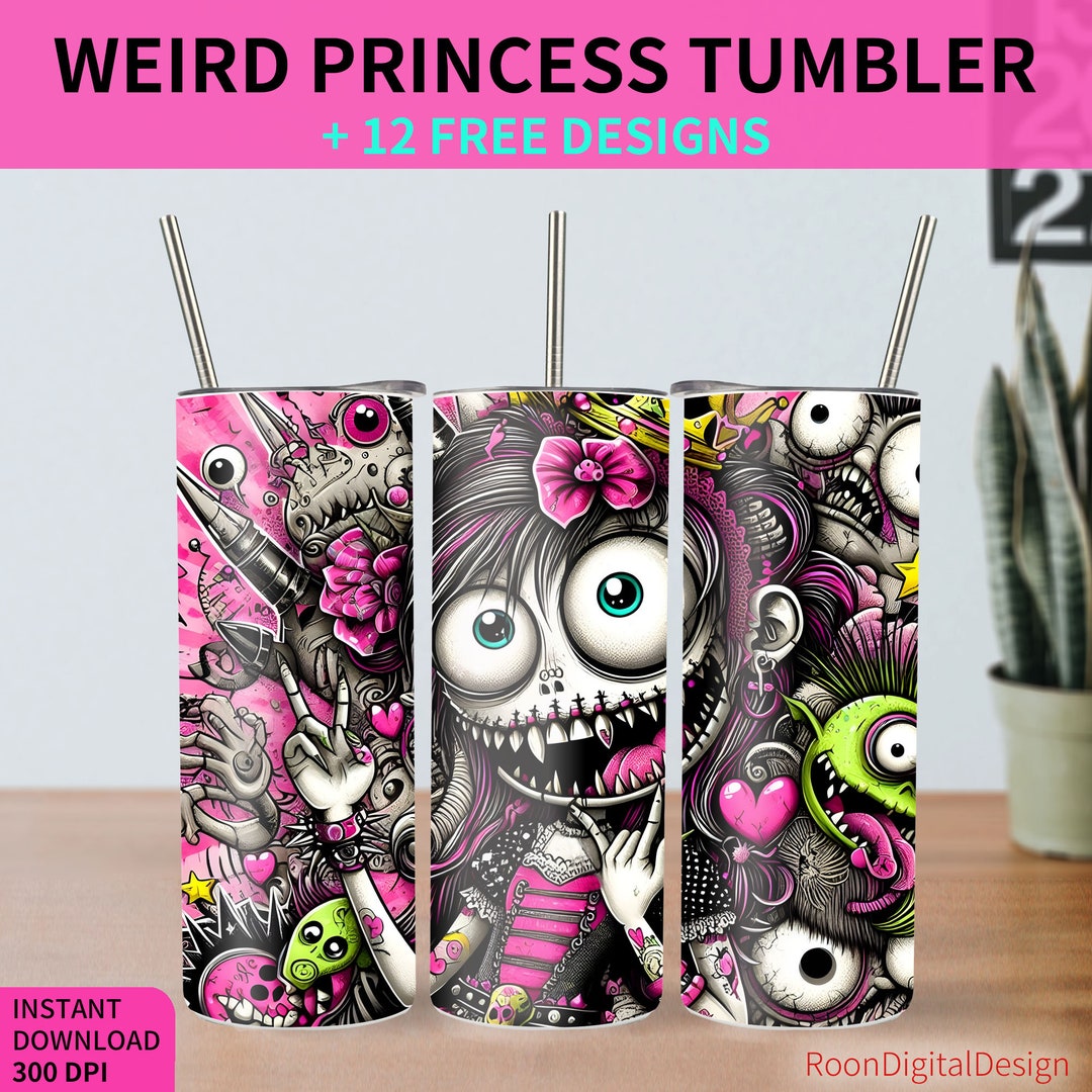 Weird Princess Straight Tumbler Wrap Monster Girl 20oz Skinny Tumbler ...