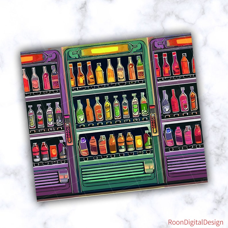 Drink Vending Machine 20oz Skinny Tumbler Sublimation Design, Funny ...