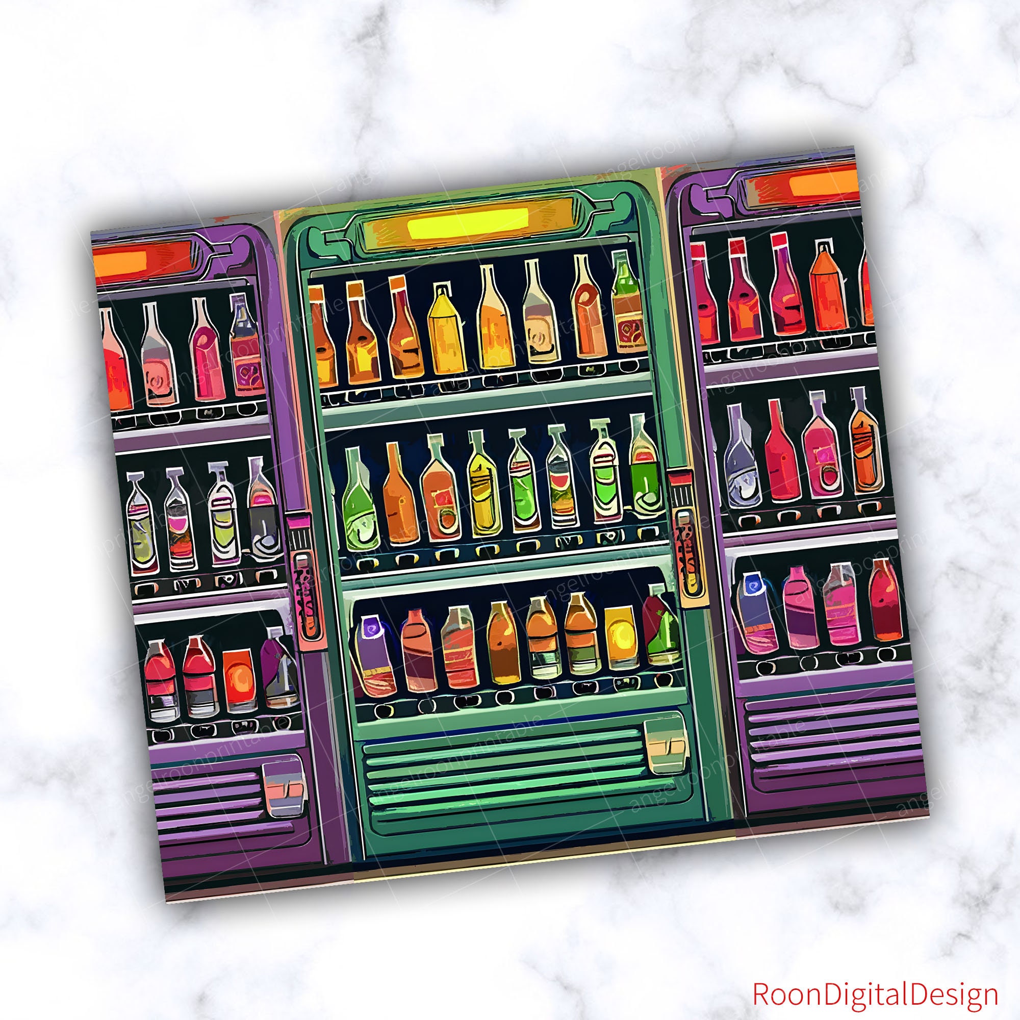 Drink Vending Machine 20oz Skinny Tumbler Sublimation Design, Funny ...