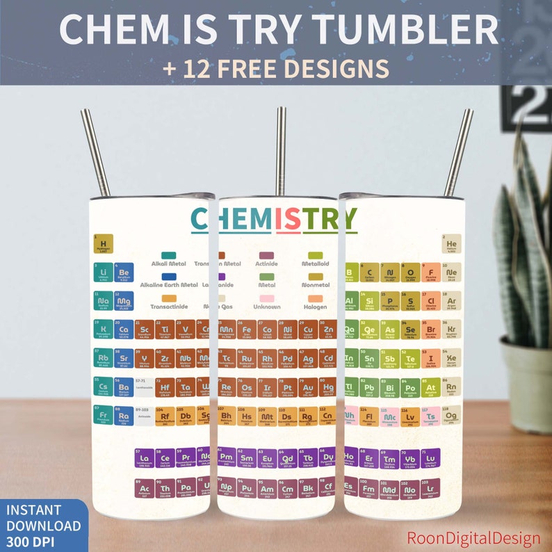 Test Tube Laboratory 20oz Skinny Tumbler Sublimation Design, Chemistry ...