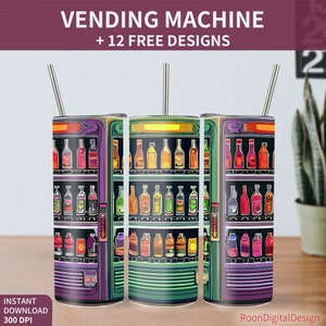 Drink Vending Machine 20oz Skinny Tumbler Sublimation Design, Funny ...