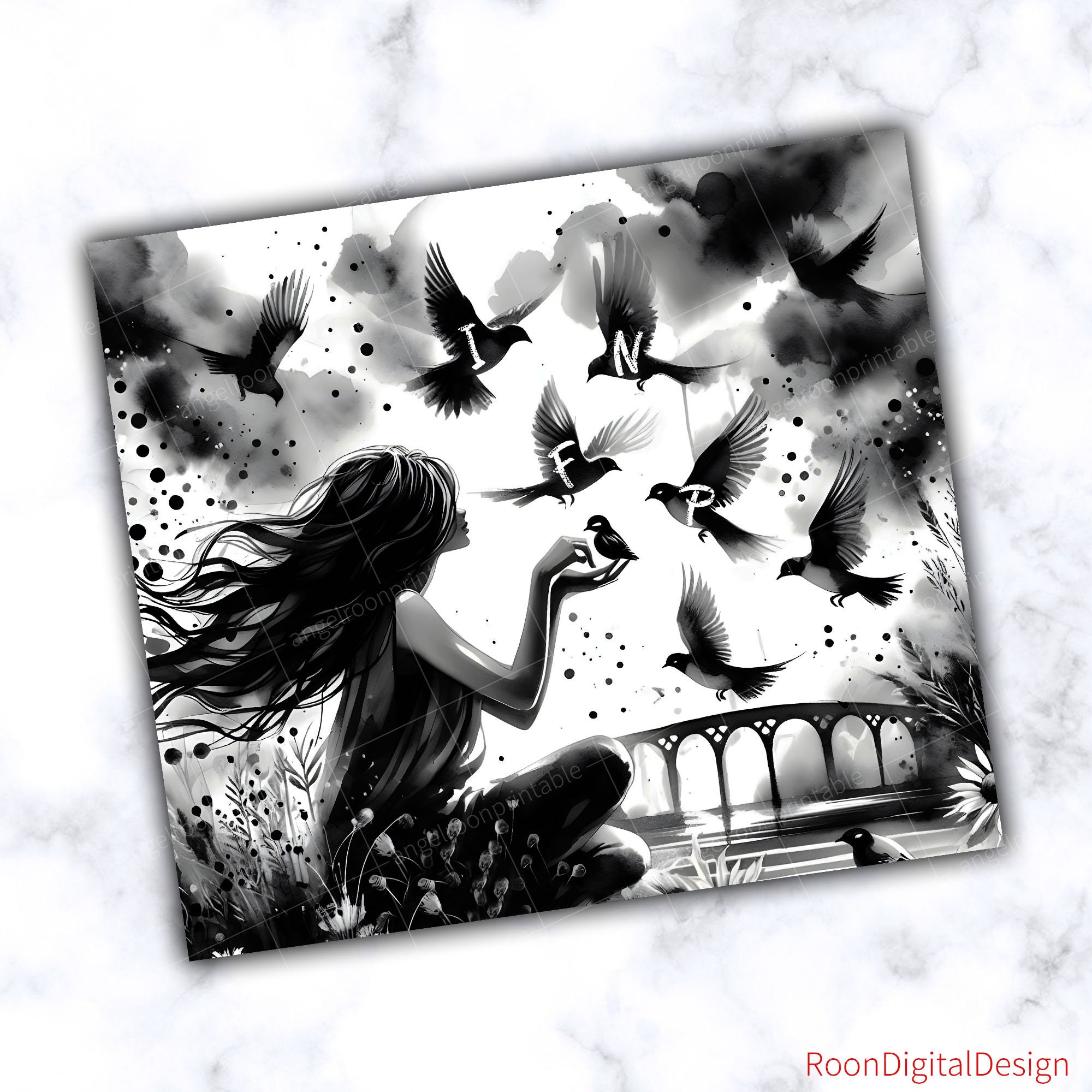 MBTI Personality INFP Mediator 20oz Skinny Tumbler Sublimation Design ...