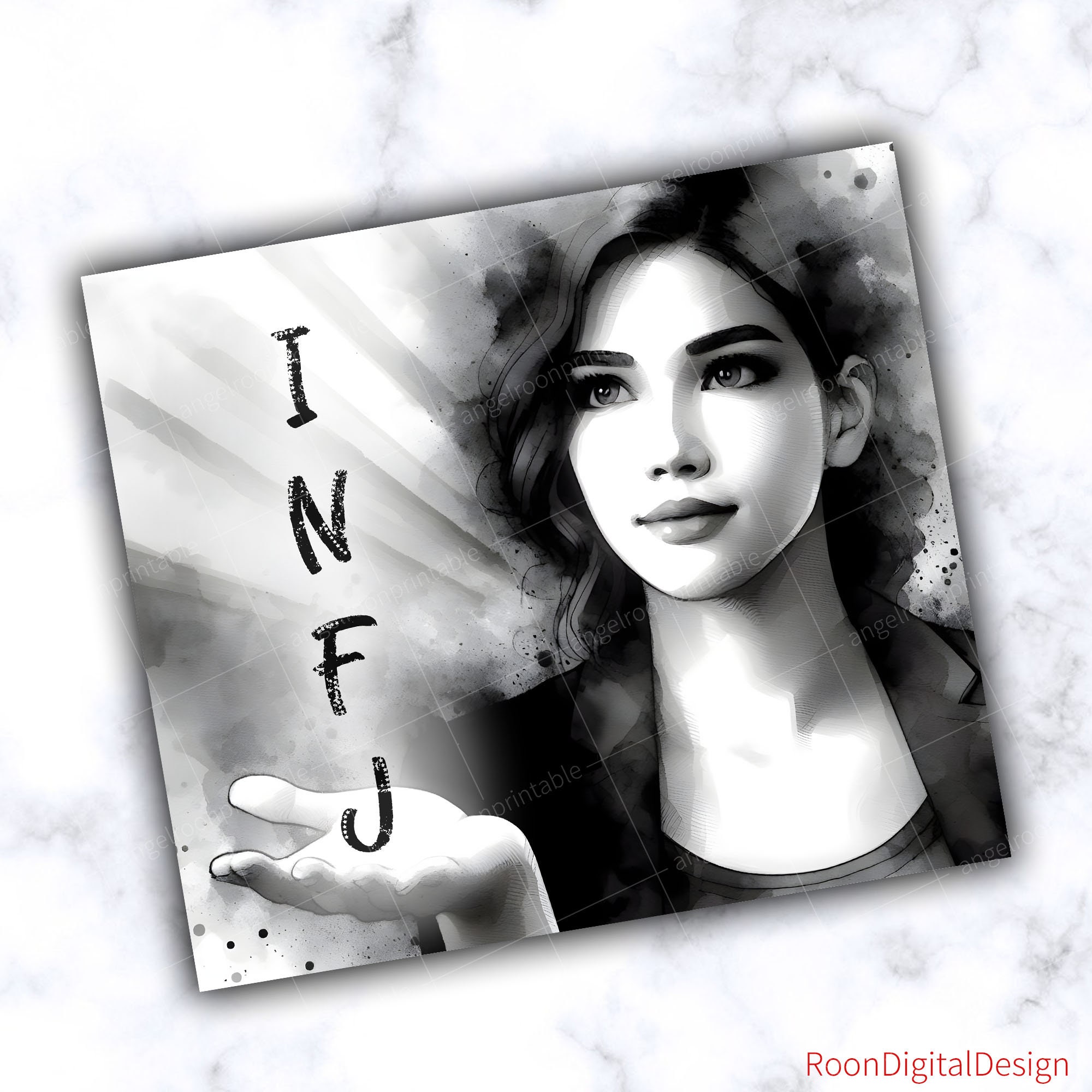 MBTI Personality INFJ Advocate 20oz Skinny Tumbler Sublimation Design ...