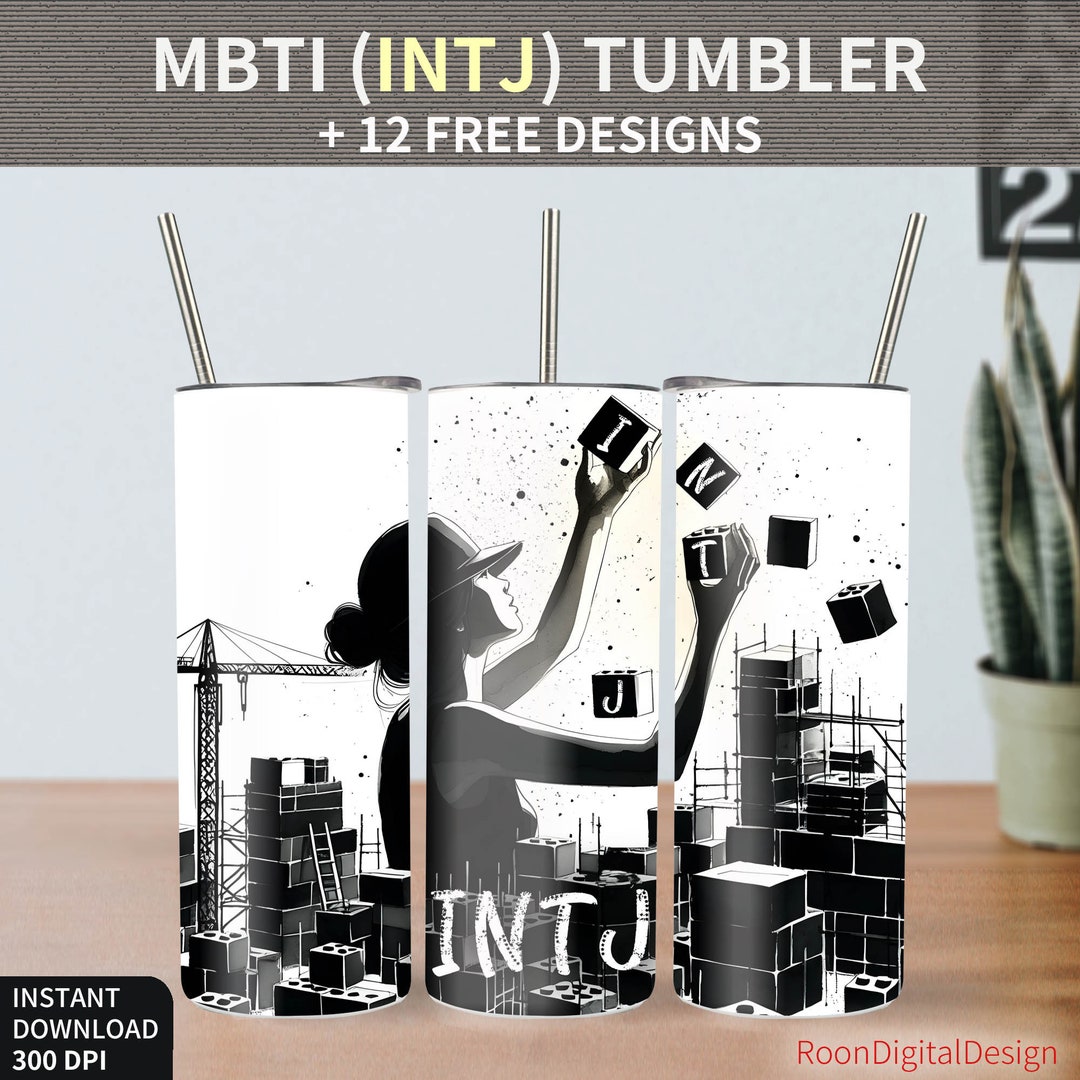 MBTI Personality INTJ Architect 20oz Skinny Tumbler Sublimation Design ...