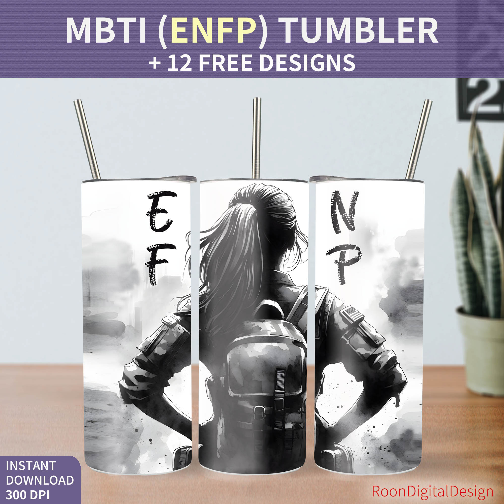 MBTI Personality INFJ Advocate 20oz Skinny Tumbler Sublimation Design ...