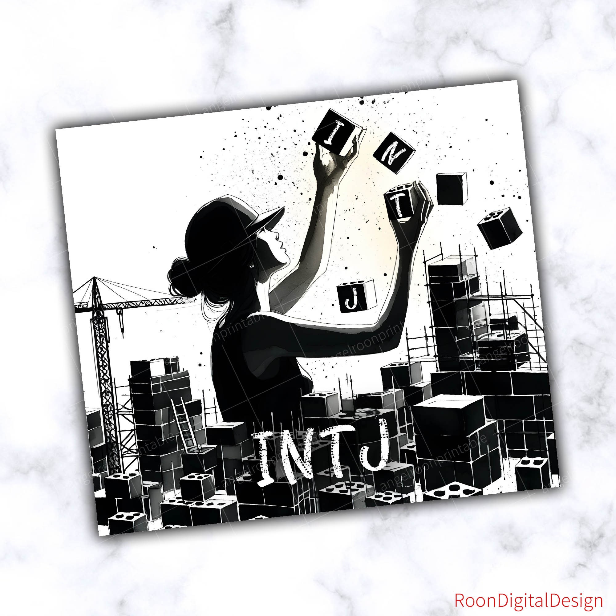 MBTI Personality INTJ Architect 20oz Skinny Tumbler Sublimation Design ...