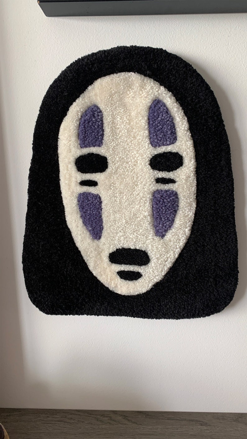 Tufting Faceless Spirited Away Wool Wall Decoration, Handmade, Studio ...