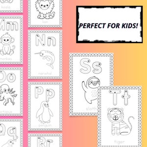 Alphabet Animal Coloring Book- Animal and Alphabet Tracing- Instant ...