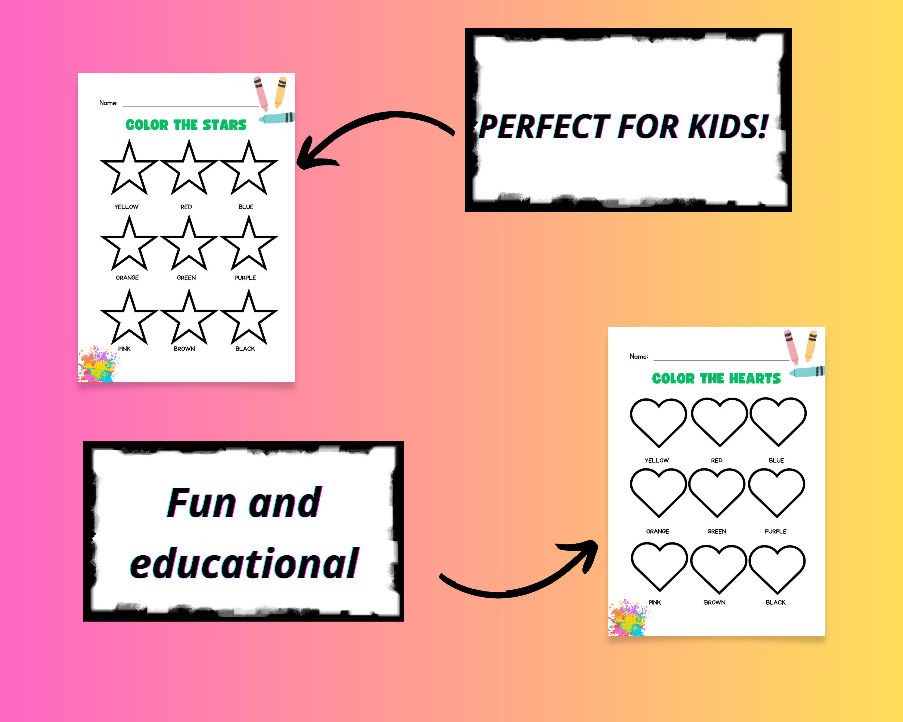 Color the Shapes Worksheet- Color the Squares- Color the Triangles ...